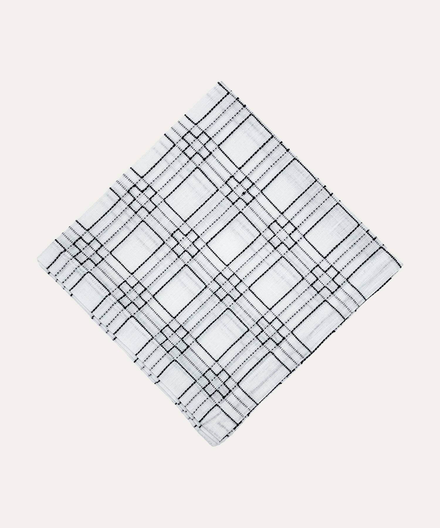 Vintage Check Napkin, White & Black – Stephenson House